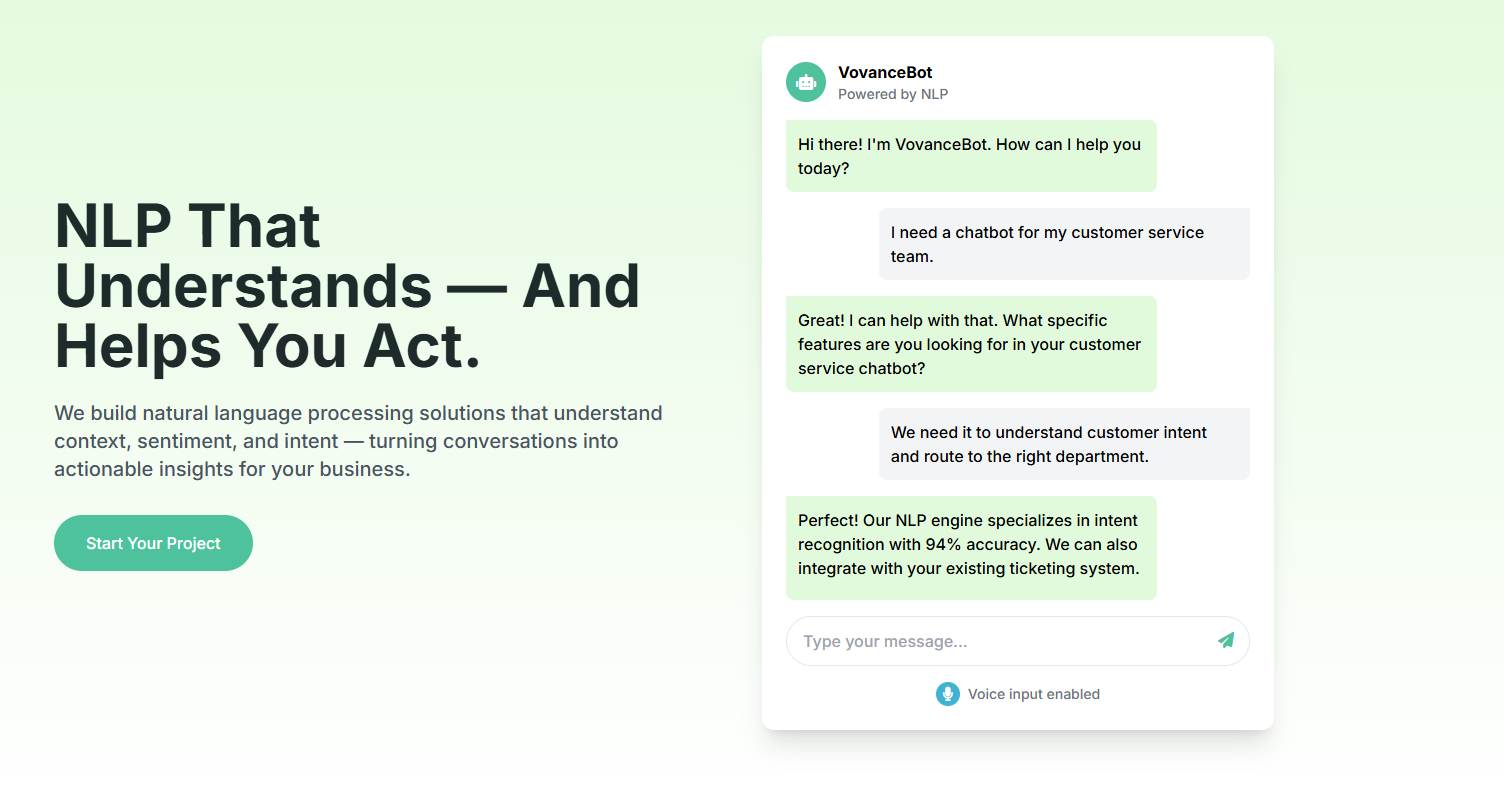 NLP Development Services That Understand You | Vovance